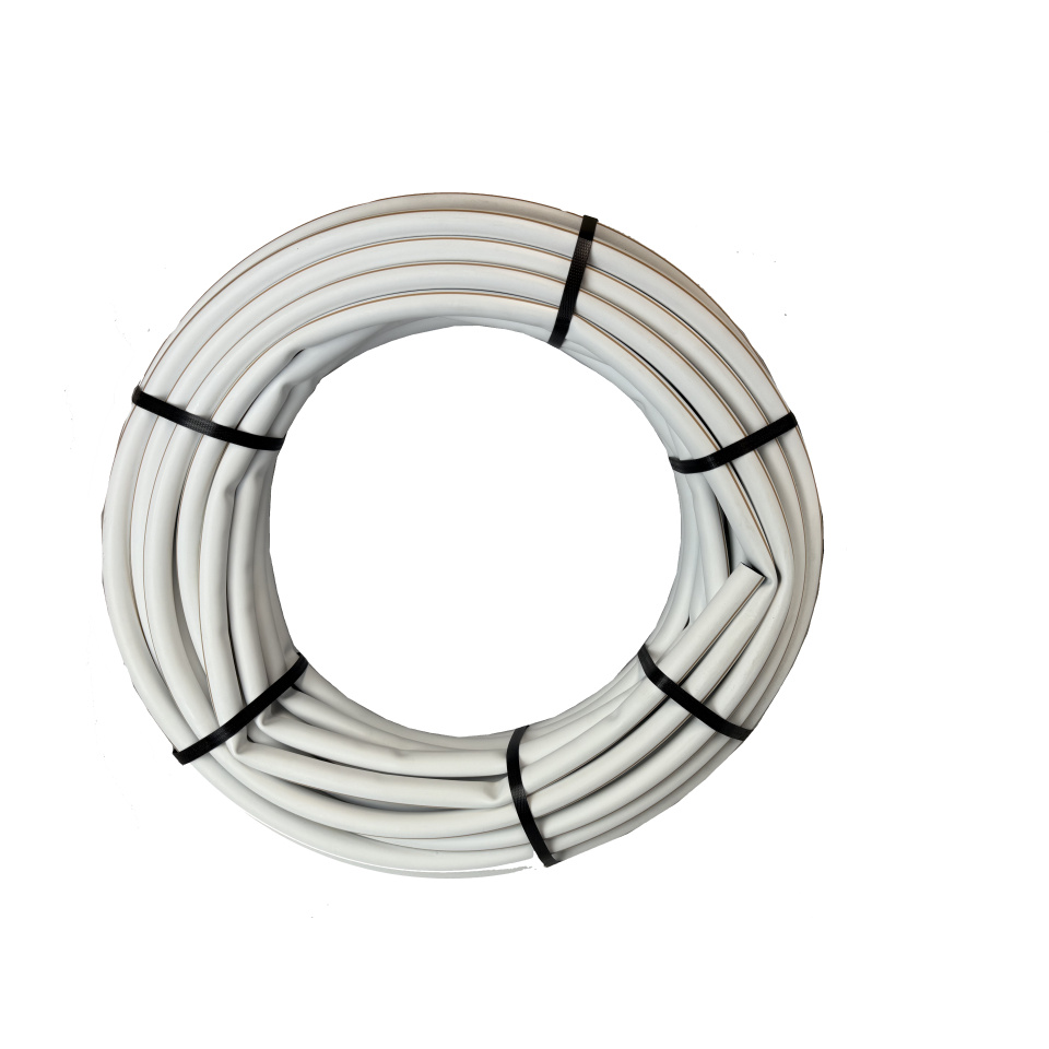 Kinked Striped 3/4" White Polyethylene Tubing | Drip Depot