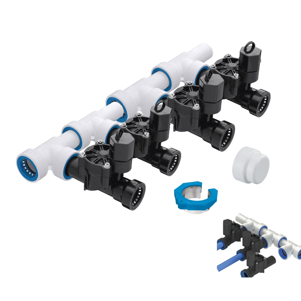 PVC-Lock Push to Fit Manifold Kit - Kit Size : 6 Zone | Drip Depot
